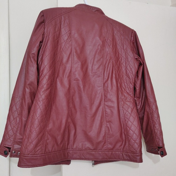 Jackets & Coats | Maroon Leather Jacket | Poshmark